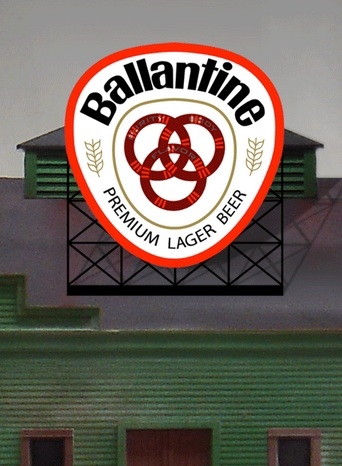 Miller Engineering 44-0502MLG Medium Ballantine Beer Billboard, Animated