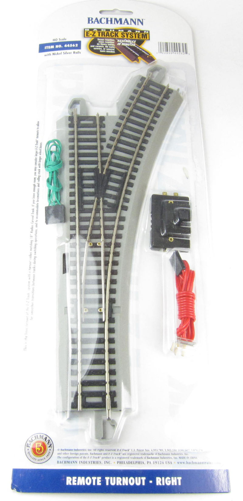 Bachmann USA 44562BAC Remote Turnout - Right (1/Card)