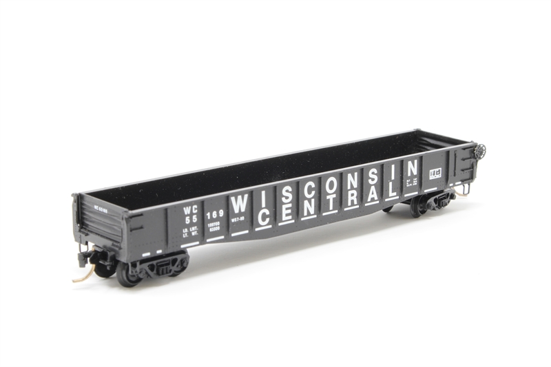 Micro-Trains 46330 50' fishbelly side gondola with side mount brake wheel