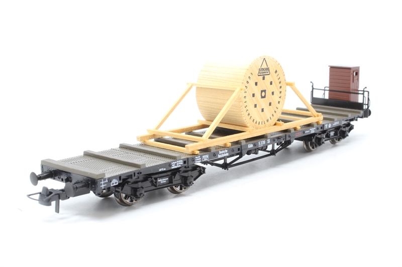 Roco 47194ROC Flat car with cable reel of the DRG