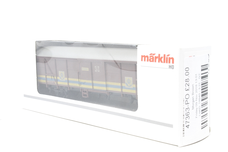 Marklin 47363 Postal Service Freight Car of the SJ - Hattons