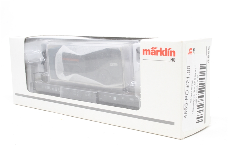 Marklin 4866Mar Bogie Flat Car with Kaelble Tractor Load of the DRG