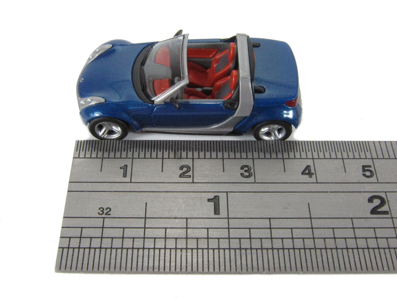 Busch 49305BUS Smart Roadster Cabrio in blue HO scale - Hattons