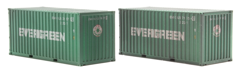 Dapol 4F-028-056 20ft containers "Evergreen EMCU" - 75951 & 01151 3