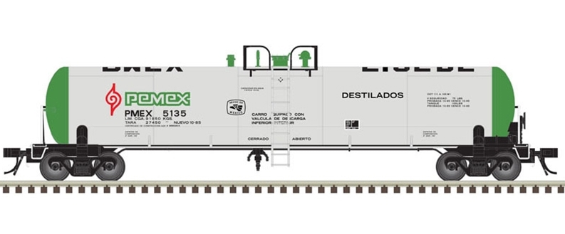 Atlas 50004632 20,700 gallon general service tank car of Pemex - white,