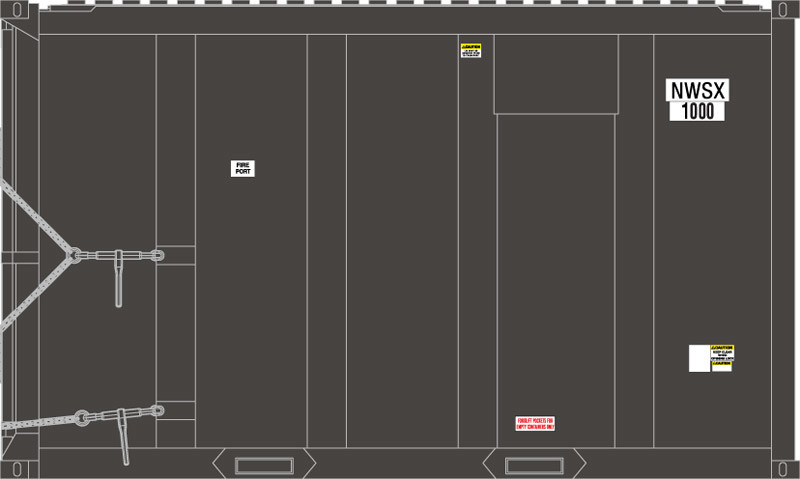 Atlas 50005436 20' High Cube MSW Trash Containers, WSX 2
