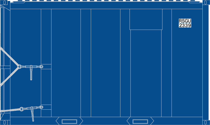 Atlas 50005440 20' High Cube MSW Trash Containers, RSGU 2