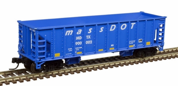 Atlas 50005482 41' ballast open hopper of Mass DOT Rail - Hattons