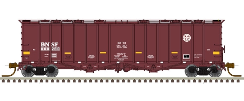 Atlas 50005807 2-bay GATX airslide 4180 covered hopper of the BNSF - red