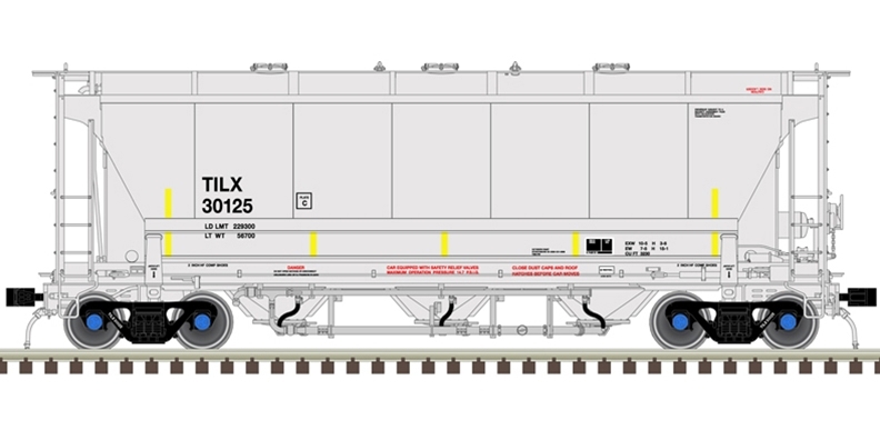 Atlas 50006214 3-bay Trinity 3230 covered hopper of the Trinity - Hattons