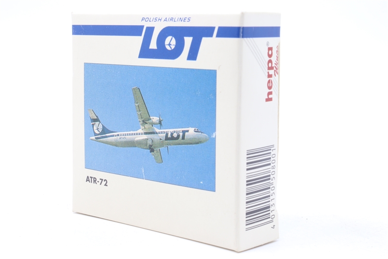 Herpa 508001HRA ATR-72-202 LOT Polish Airlines 1990s colours with Scaled