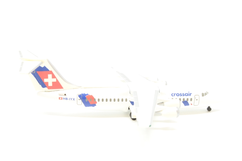 Herpa 509626 Avro RJ-100 Crossair HB-IXX 1990s colours Scaled Gear
