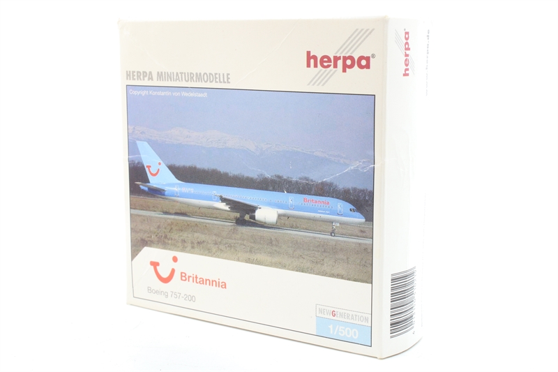 Herpa 510219 Boeing B757-204 Britannia Airways G-BYAO 2000s - TUI colours