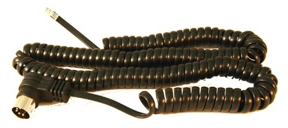 NCE 524-210 Coilcord-DIN 5-Pin DIN Plug Coiled Cable, 7' - Hattons