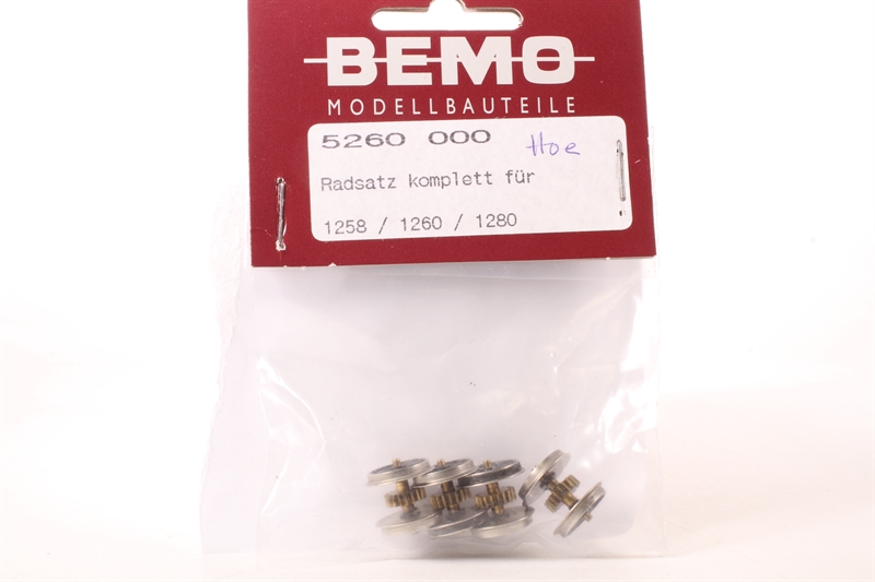 Bemo 5260-000 HOm Wheelsets for 1258,1260 & 1280 Locos
