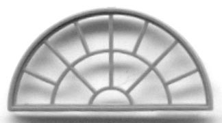 Grandt Line 5262GDL Half Round 13-Pane Windows