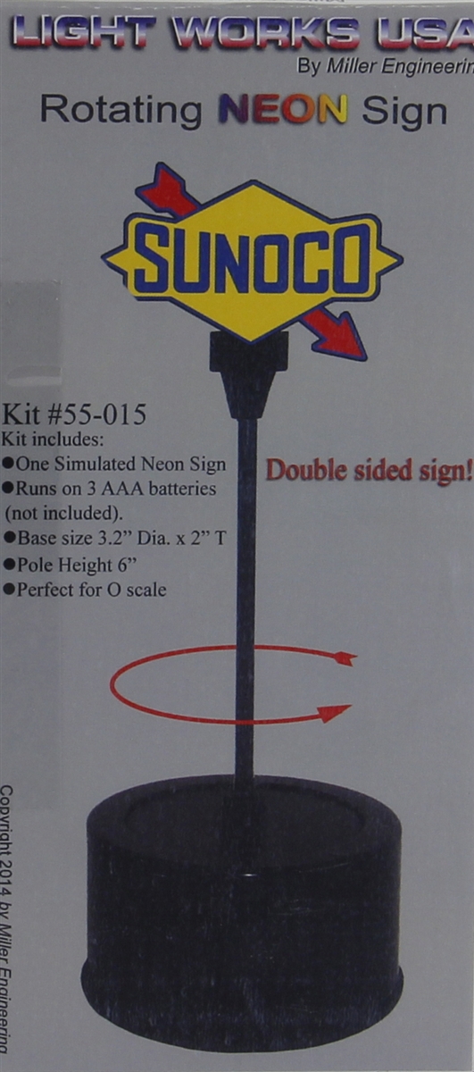 Miller Engineering 55-015MLG Sunoco Rotating Sign, - Hattons