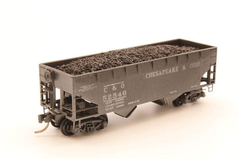 Micro-Trains 55030 2-bay offset side open hopper of the Chesapeake & Ohio