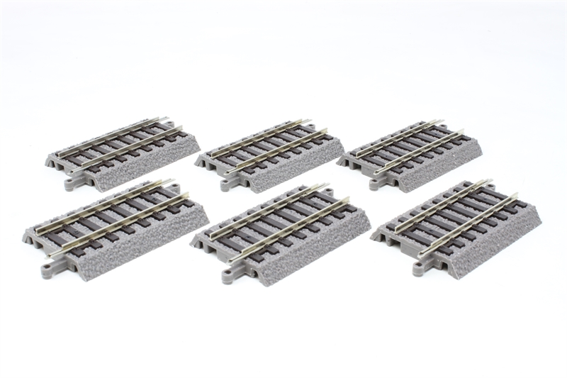 Piko 55405PIKO Box of 6 Roadbed Straight A-Track Track 62mm - Hattons