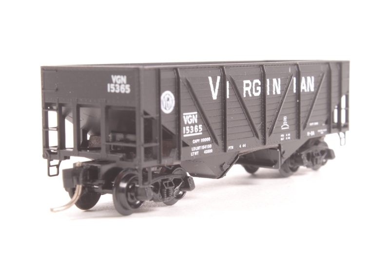 Micro-Trains 57110 2-bay composite side open hopper of the Virginian
