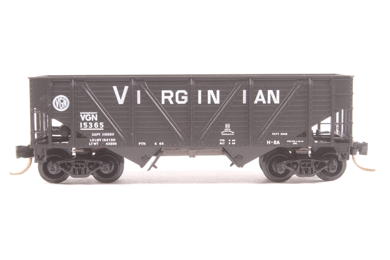Micro-Trains 57110 2-bay composite side open hopper of the Virginian