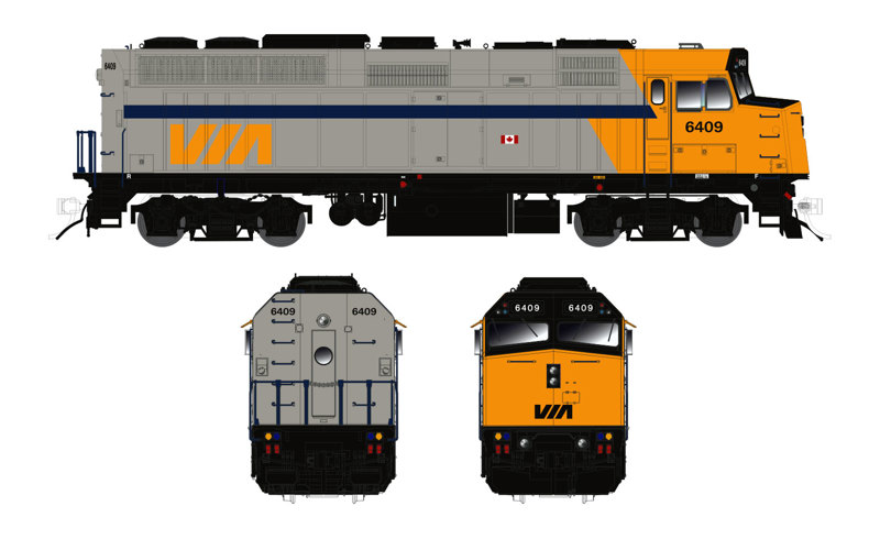 Rapido Trains North America 580503 F40PH EMD 6433 of Via Rail Canada ...
