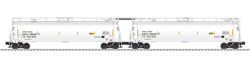Lionel 6-85108 Tank Train 2-Car Set, GATX (White) - Hattons