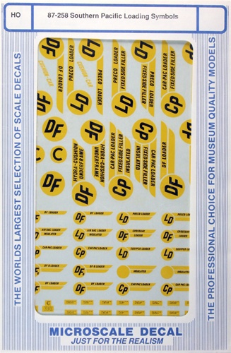 Microscale Industries Inc. 60-0258MII Southern Pacific Loading Symbols
