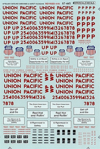 Microscale Industries Inc. 60-0445MII Union Pacific Black Outline