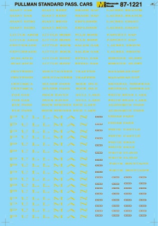 Microscale Industries Inc. 60-1221MII Pullman Heavyweight Sleeping Cars,