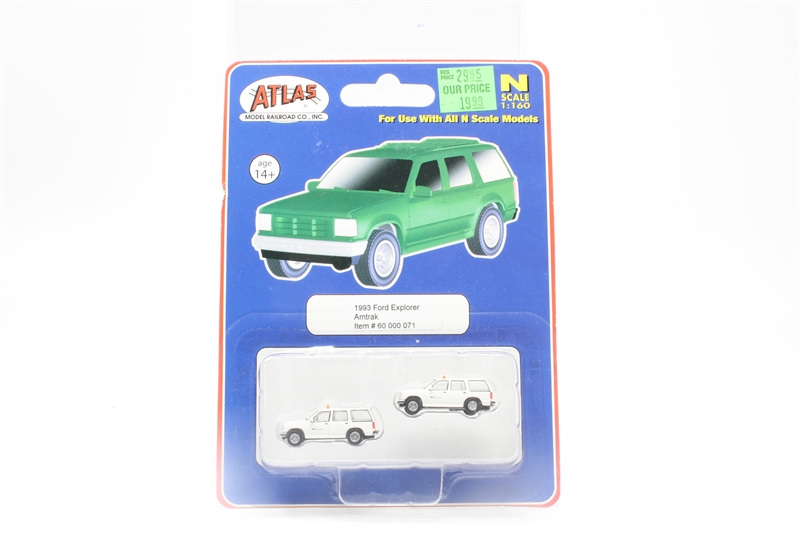 Atlas 60000071 1993 Ford Explorer with rotary beacon 'Amtrak' - pack of 2