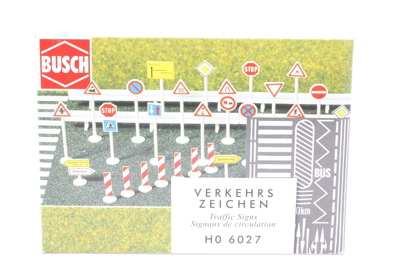 Busch 6027BUS Road Sign Set