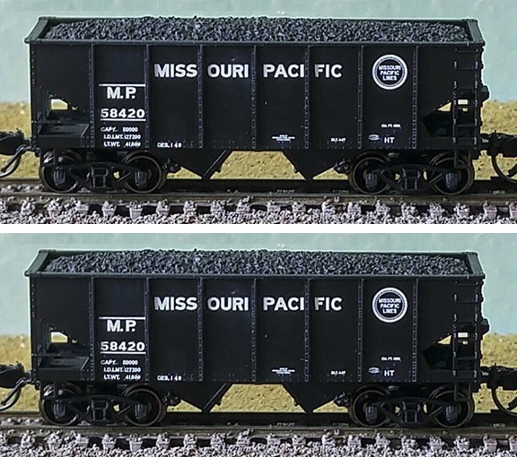 Bluford Shops 60392BLF 2-bay USRA open hopper of the Missouri Pacific