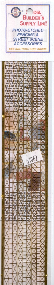 N Scale Architect 61062NSAR Cross Bar Fence (750 Scale Feet)