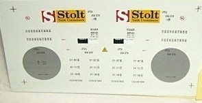 American Ltd 6210ALD Tank Container Decal Set of the Stolt