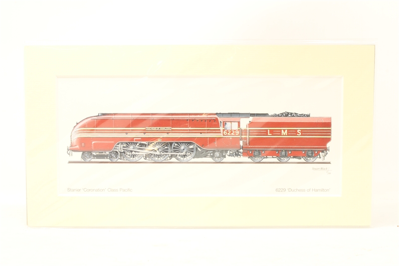 Stuart Black 6229STU Colour print - Stanier Coronation Class 4-6-2 6229