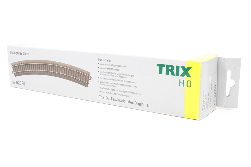 Trix 62330 6x Curved Track R-3, 30 degrees