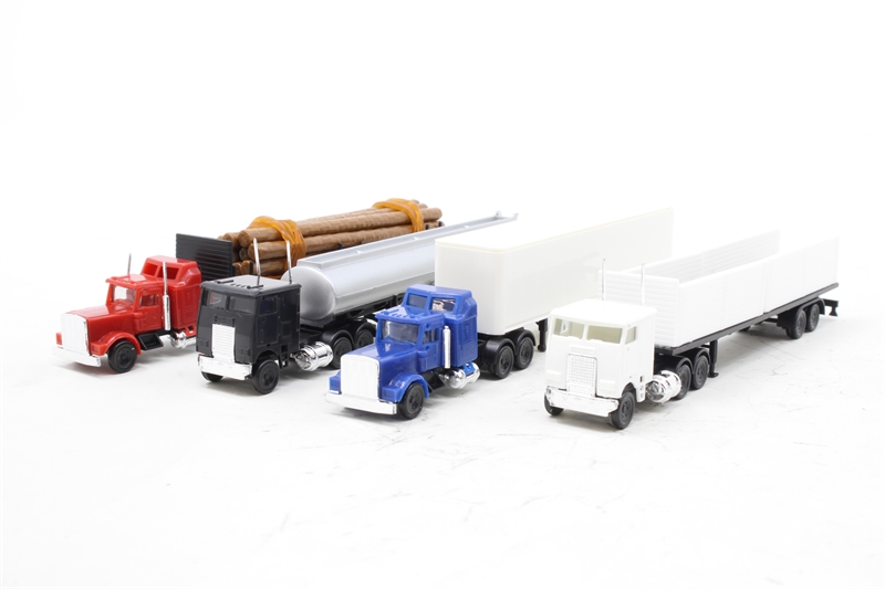 Herpa 6274HER Modern tractor & trailer - undecorated - pack of 4 - Hattons