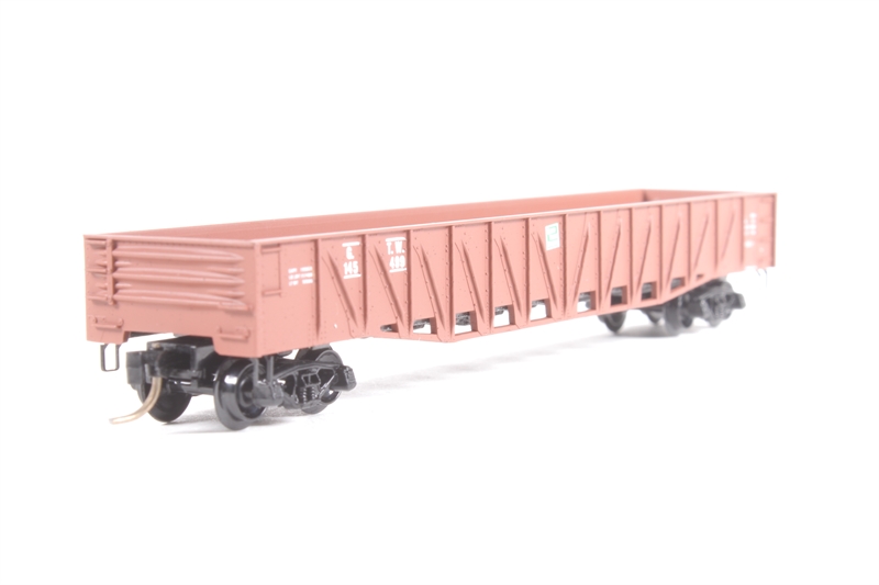 Micro-Trains 63010-145457 50' fishbelly composite side fixed end gondola