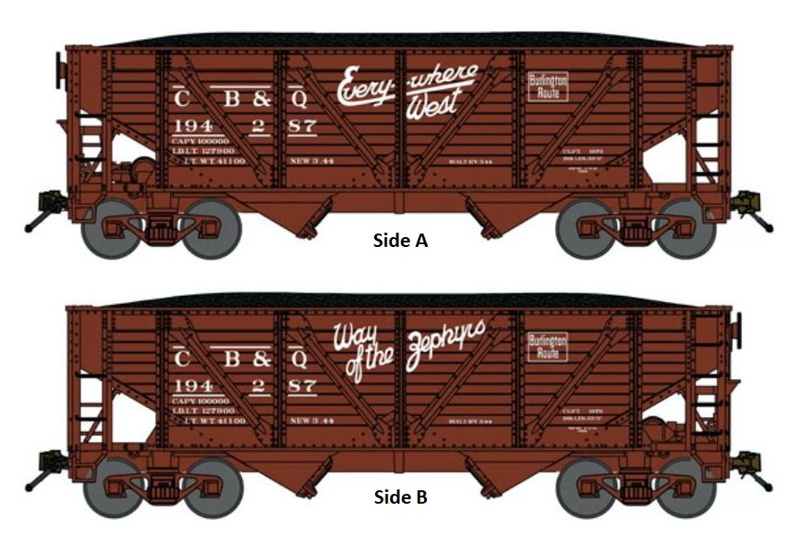 Bluford Shops 63134BLF 2-bay composite War Emergency open hopper of the