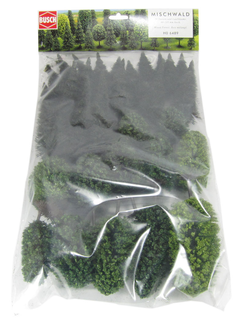 Busch 6489BUS Ho 30 Mixed Forest Trees HO scale