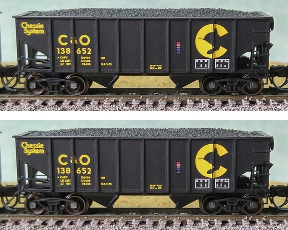 Bluford Shops 65112BLF 8-Panel 2-Bay Hopper, Chesapeake and Ohio (2-Pack)