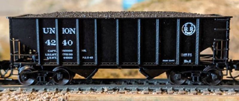 Bluford Shops 65320BLF 2-bay 8-panel open hopper of the Union Railroad