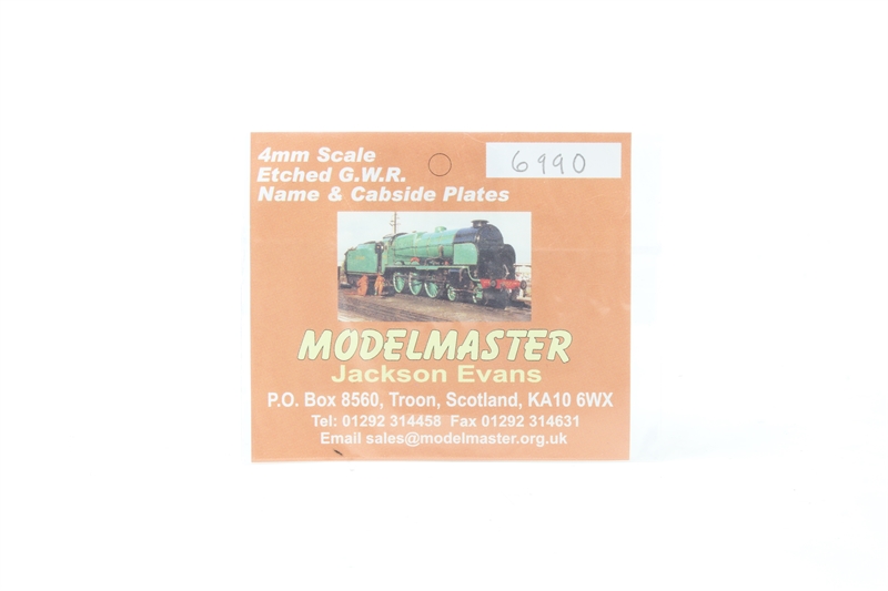 Modelmaster Transfers 6990MT Etched Name and number plates 6990