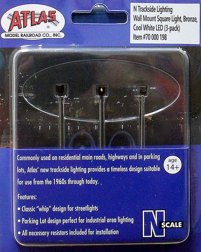 Atlas 70000198 Wall mounted square light - bronze - cool - Hattons