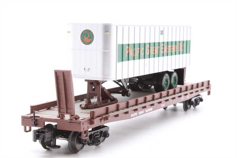 Weaver Models 7018WEA 50' flat car 7018 with 35' trailer - Hattons