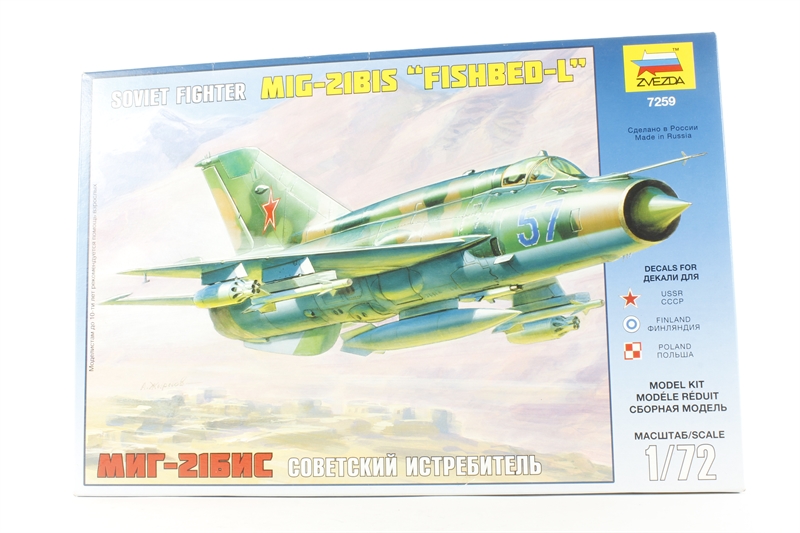 Zvezda 7259 Soviet Fighter MiG-21BIS "Fishbed-L"