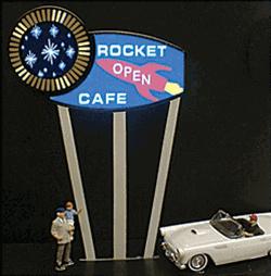 Miller Engineering 7382MLG Rocket Cafe Sign