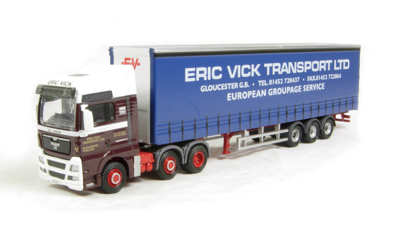 Oxford Diecast 76MAN02CS MAN TGX XXL curtainside "Eric Vick Transport"