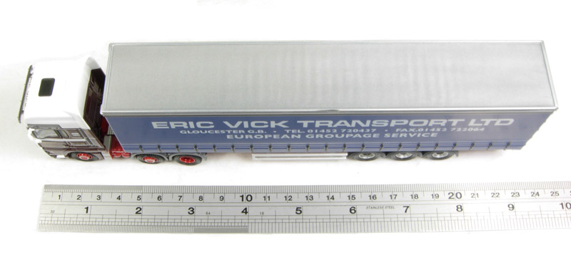 Oxford Diecast 76MAN02CS MAN TGX XXL curtainside "Eric Vick Transport"